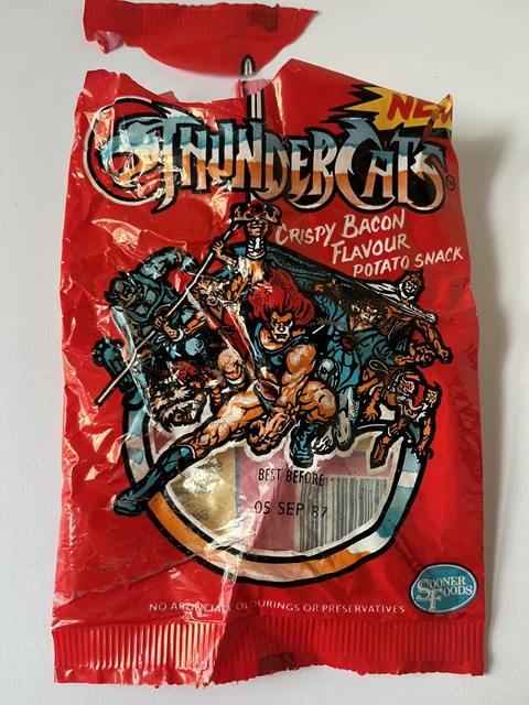 VINTAGE THUNDERCATS CRISP Packet 80’s EMPTY Crispy Bacon Flavour Potato ...