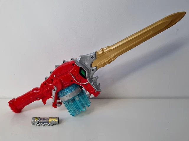 POWER RANGERS DINO Charge Red T-Rex Dino Super Drive Saber Sword With 1 ...