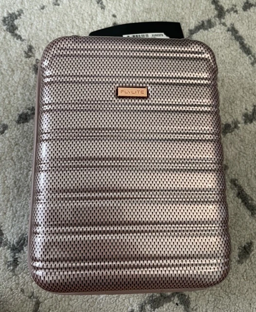 FLYLITE MINI HARD Case Rose Gold Organiser Travel Pouch Storage Cases ...