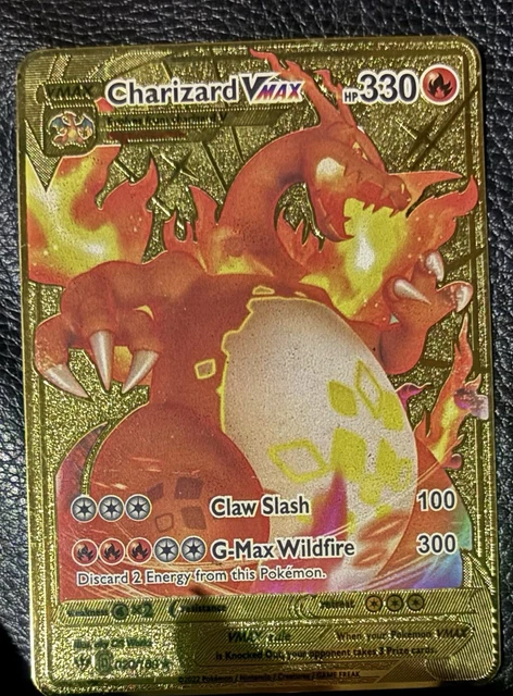 POKEMON CHARIZARD VMAX 020/189 Gold FOIL Card FANMADE $350.00 - PicClick CA