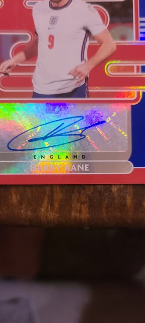 HARRY KANE SIGNATURE Series bleu auto /49 2021-22 Donruss Road to Qatar ...