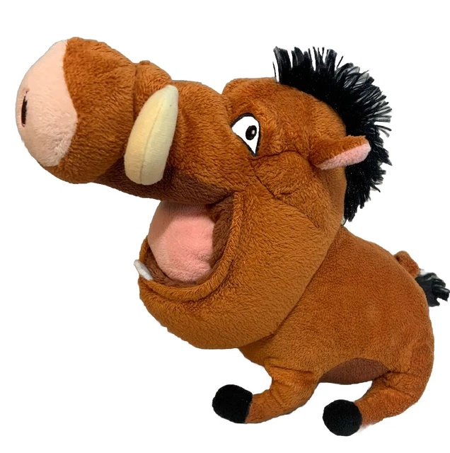 DISNEY THE LION King Pumba Pumbaa Hog Plush Stuffed Soft Toy Hasbro 9 ...