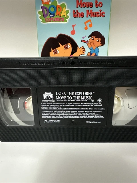 DORA THE EXPLORER Move to the Music VHS Tape 2002 Nick Jr Nickelodeon ...
