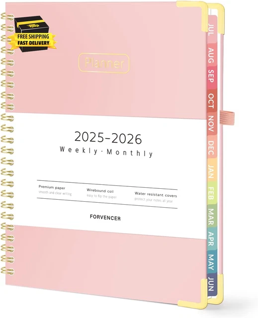 ACADEMIC PLANNER 2025-2026, Hardcover Weekly & Monthly Calendar Planner ...