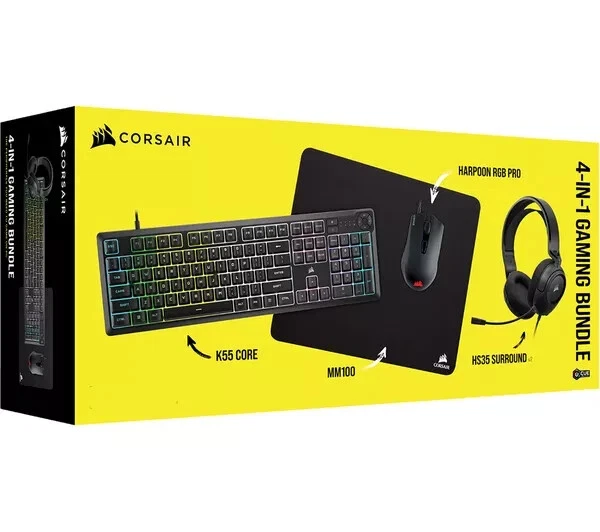 CORSAIR 4 IN 1 Gaming Bundle - 2024 Edition🟢Keyboard, Mouse, Headset ...
