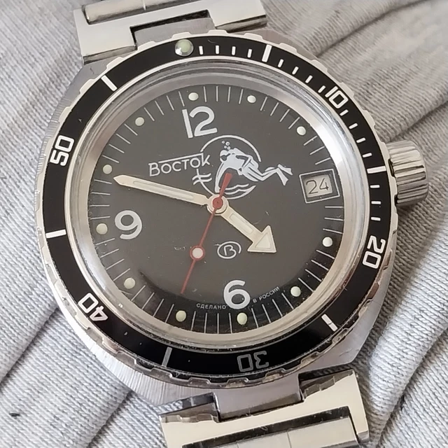 VOSTOK AMPHIBIAN CASSA Neptune vintage cal. 2416 automatico EUR 115,00 ...