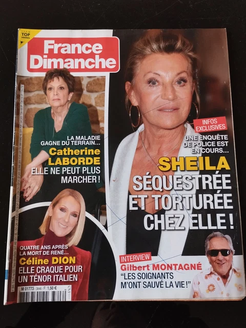 FRANCE DIMANCHE 15/05/2020: Sheila/ G. Montagné/ Céline Dion/ Laborde ...