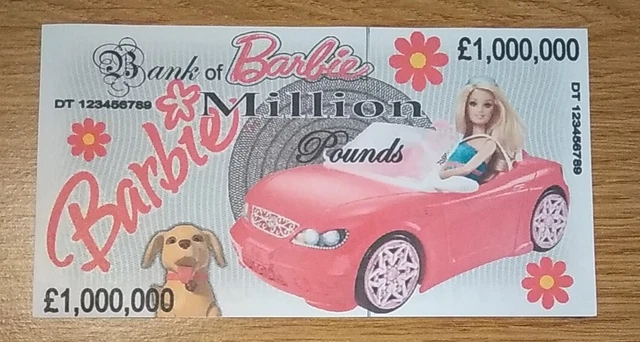 BARBIE ONE MILLION POUND NOTE collectable novelty banknotes house ...