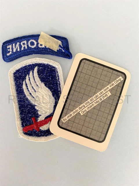 GENUINE VIETNAM WAR U.S. Army 173rd Airborne Brigade Cloth Patch ...