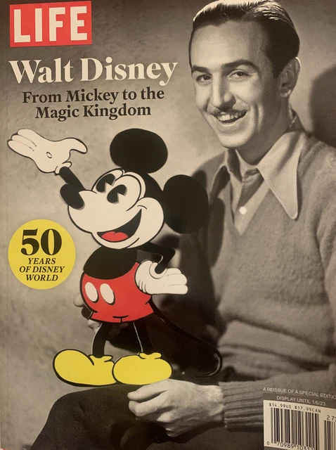 LIFE MAGAZINE WALT Disney "From Mickey to the Magic Kingdom" 50 Years ...