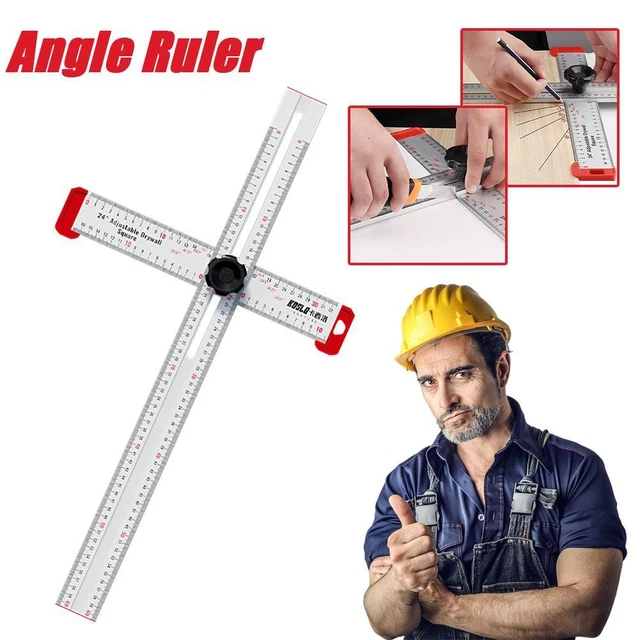 2IN1 DRILLING POSITIONING Ruler High Precision Angle Ruler Woodworking ...