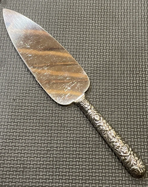 VINTAGE SHEFFIELD ENGLAND Blade Sterling Silver Handle Cake /Pie Server ...