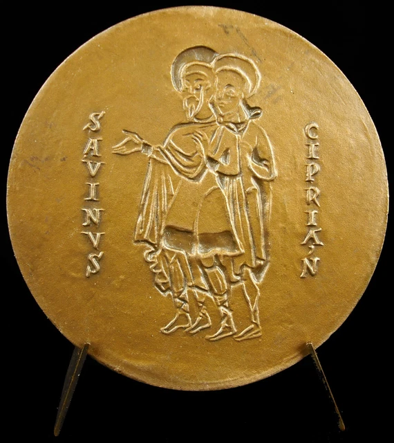 MÉDAILLE SAINT-SAVIN, VIENNE Savinus Cipria'n L'église abbatiale c 1960 ...