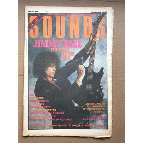 JIMMY PAGE SOUNDS Magazine July 23 1988 - Jimmy Page Cover With More ...