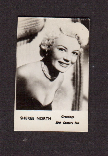 SHEREE NORTH VINTAGE 1960 Movie Film Star British FPF Card $12.95 ...