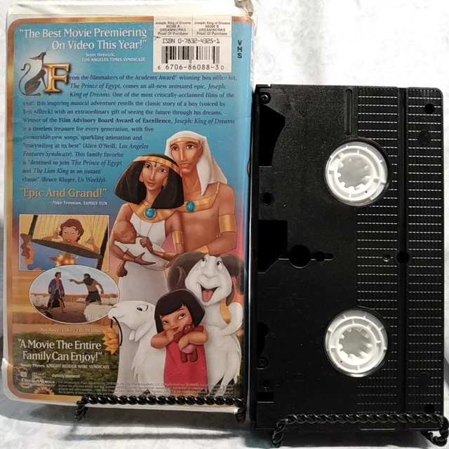 JOSEPH: KING OF Dreams VHS 2000 Video Tape DreamWorks Animation Bible ...