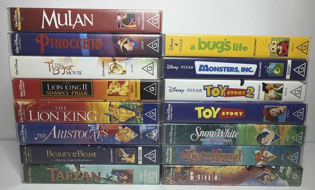 DISNEY PIXAR MOVIE VHS Lot of 15 Bulk Video Tape Family Bundle Vintage ...