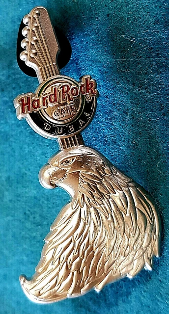 DUBAI UNITED ARAB EMIRATES UAE SILVER FALCON BIRD HEAD GUITAR Hard Rock ...