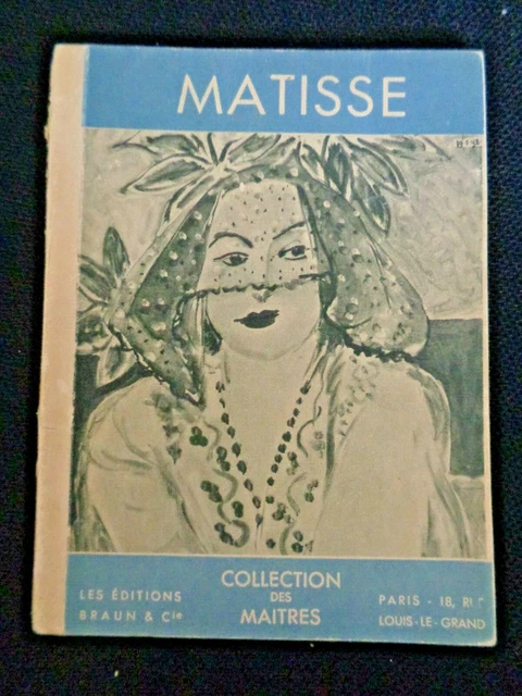 MATISSE COLLECTION DES Maitres Vintage Paris Art Les Editions Braun ...