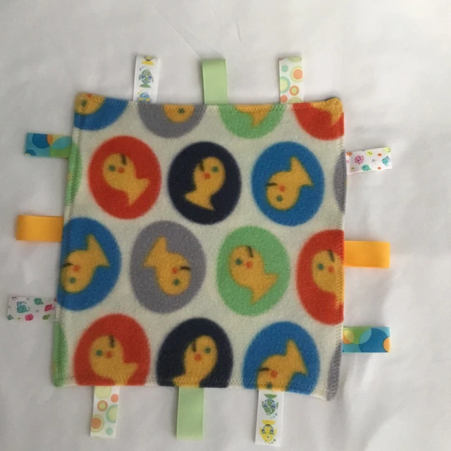 SMALL GOLDFISH LOVEY w/ Ribbon Tags Security Blanket 12” X 12” $6.99 ...
