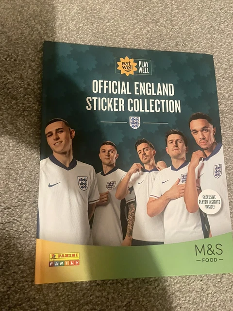 PANINI FAMILY OFFICIAL England Football Sticker Collection Album M&S ...