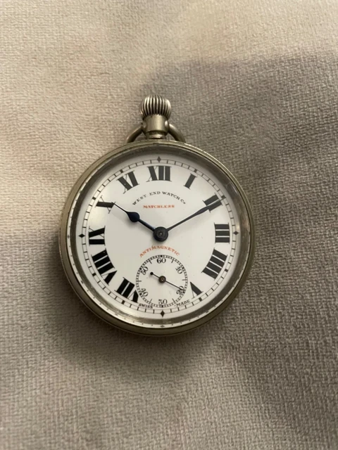 OLD VINTAGE WEST End Watch Co Matchless Antimagnetic Pocket Watch ...
