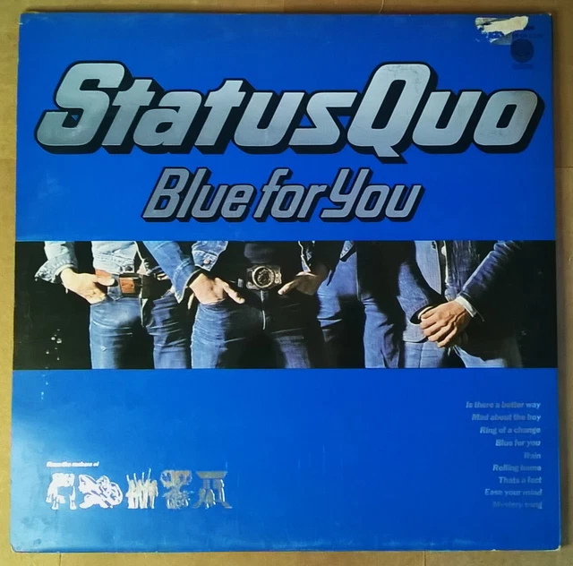 STATUS QUO BLUE For you Vinyl EX*/EX 1976 Stereo LP Album Record ...