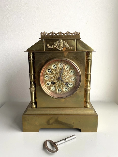 ANTIQUE 19TH CENTURY French Brass Mantle Clock Repair £65.00 - PicClick UK