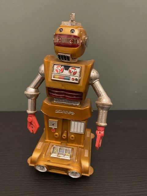 VINTAGE ZEROIDS ZOBOR Battery Operated Space Robot Ideal Toys 1968 Hong ...