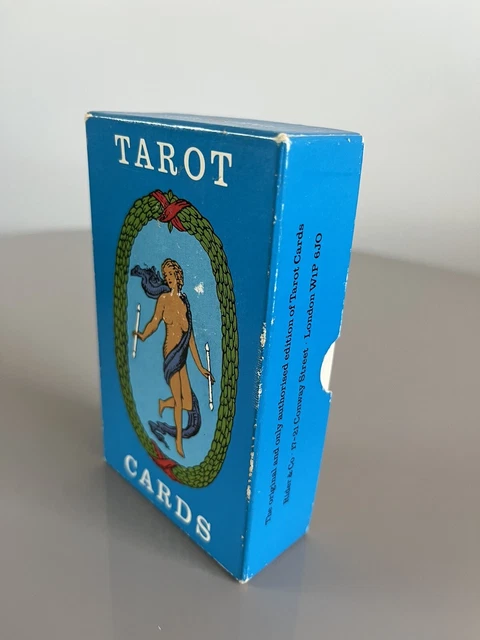 VINTAGE RARE RIDER Waite Tarot Deck Blue Box 1971 Pre-Copyright w ...