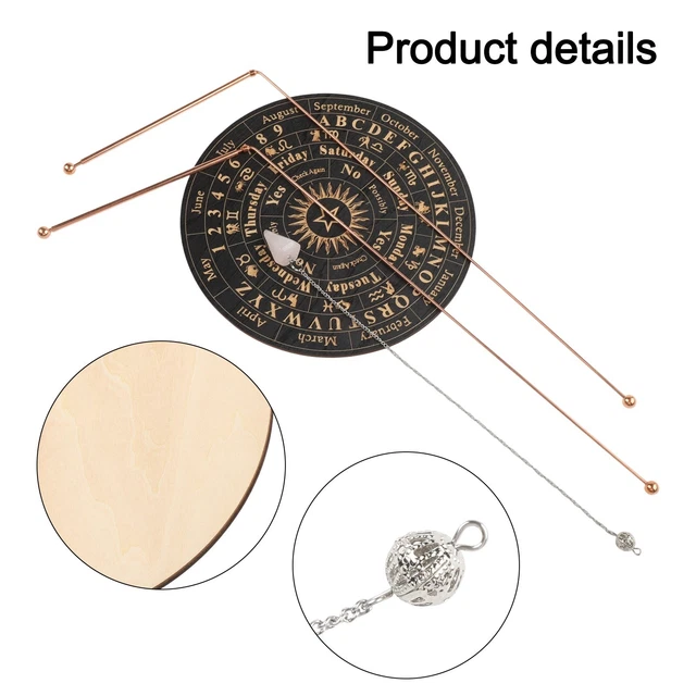 COMPLETE DOWSING ROD Set with Pendulum and Mat for Finding Lost Objects ...