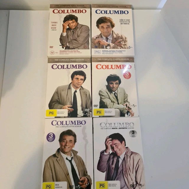COLUMBO COMPLETE SEASON 1-7 DVD Region 4 Peter Falk Detective Series ...