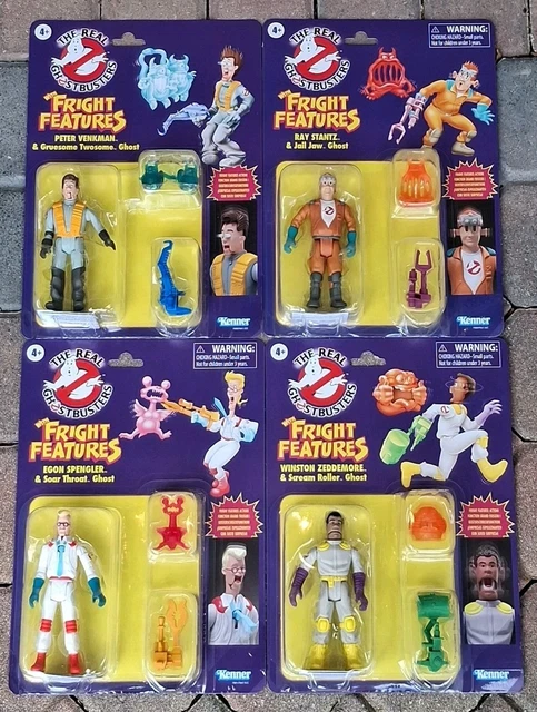 HASBRO REAL GHOSTBUSTERS Kenner Reissue Fright Features 4.5" 4 Figure ...