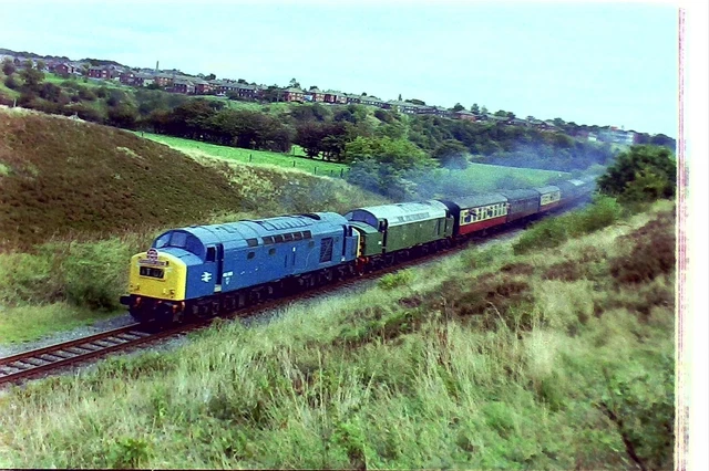 35MM RAILWAY COLOUR Negative Class 40 145 and 40 135 at Burrs ELR £1.95 ...