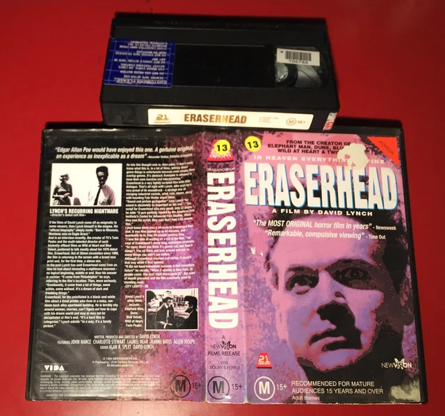 *ERASERHEAD VHS NEWVISION FILMS cult 70s dark horror David Lynch* £40. ...