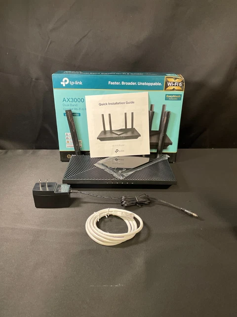 TP-LINK ARCHER AX55 Black Wireless AX3000 Dual Band Gigabit WiFi 6 ...
