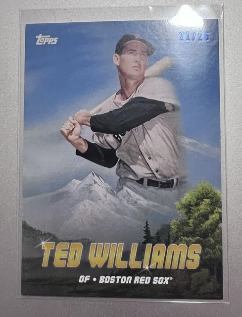 2023 TOPPS X Bob Ross TED WILLIAMS Peaks of Power GIALLO INDIANO #'d/25 ...