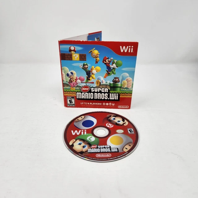 NEW SUPER MARIO Bros. Wii Nintendo NTSC-U/C disk W/ Sleeve Tested ...