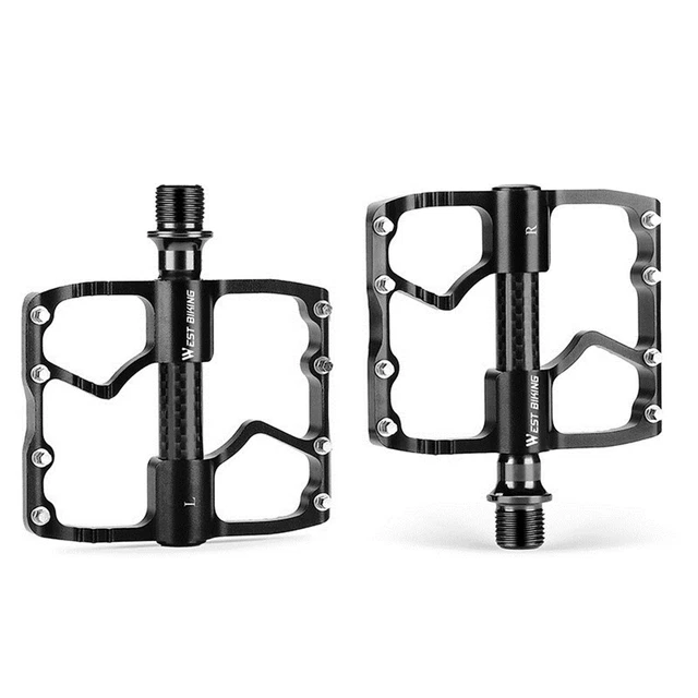 PEDALS SILVER ULTRALIGHT Axle 3 Bearing Bike Pedals Mini Bicycle Carbon ...