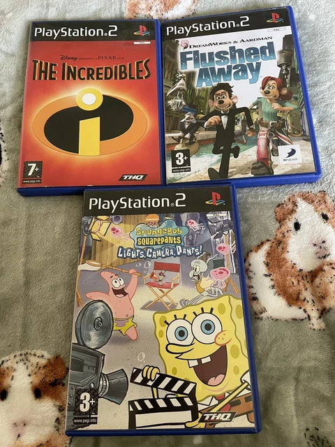 PLAYSTATION 2 BUNDLE SpongeBob, The Incredibles, Flushed Away Disney £5 ...