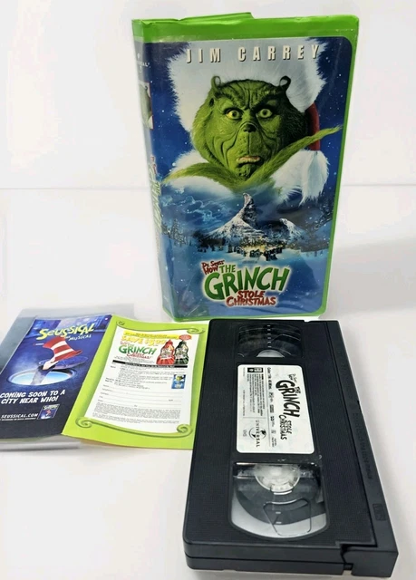 DR. SEUSS' HOW The Grinch Stole Christmas VHS Jim Carrey 2000 Clamshell ...