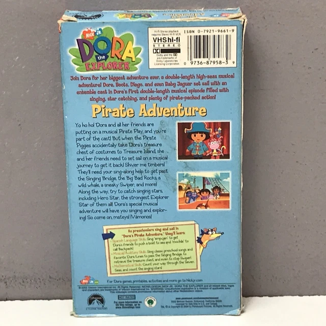 NICK JR DORA The Explorer Pirate Adventure VHS Video Tape Nickelodeon ...