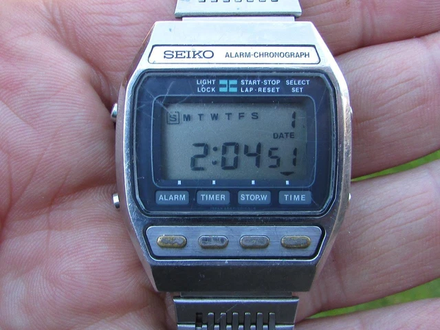 VINTAGE SEIKO DIGITAL Watch A547-500C Alarm Chronograph - Buy It Now £ ...