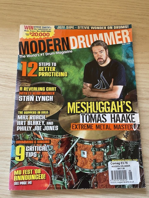 MESHUGGAH MODERN DRUMMER Magazine May 2008 Tomas Haake Cover £4.88 ...