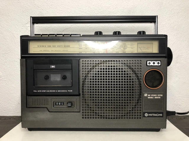 BOOMBOX HITACHI TRK-5320E Ghettoblaster Radio Stereo Cassette Recorder ...