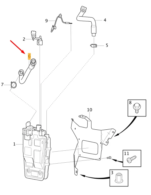 NEW VOLVO XC60 Mk2 High Voltage Coolant Heater Inlet Hose 32226792 £52. ...