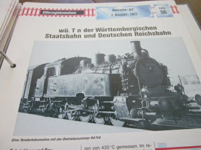 DAMPFLOK RISSZEICHNUNG G 56 wü. T n württembergische Staatsbahn DRG 94.1, 1921 EUR 4,49 ...