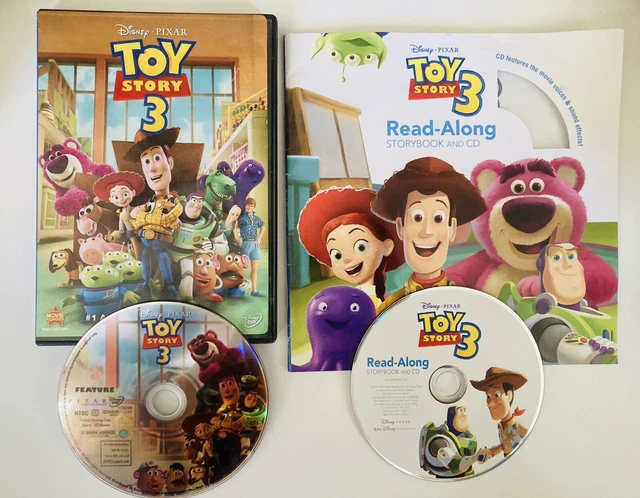 TOY STORY 3 (DVD, 2010) and Read-Along Storybook CD Lot of 2 Disney ...