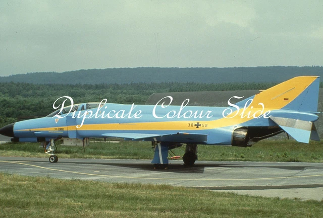 GERMAN AF F-4F Phantom 38+58, c1984, Dup Colour Slide, Aviation ...
