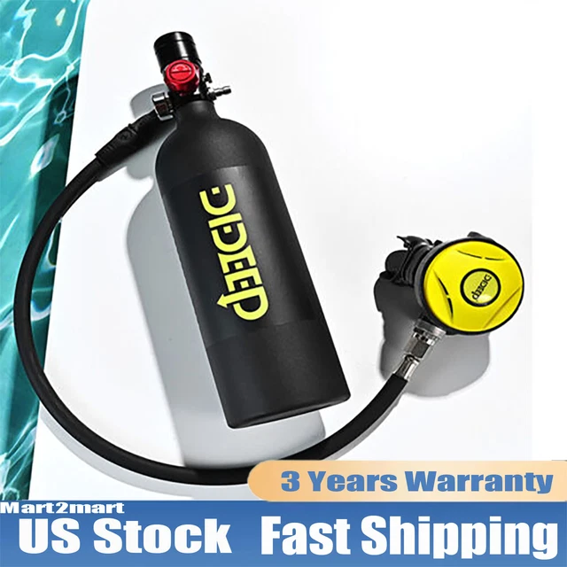 MINI SCUBA DIVING Case Kit 1.0L Oxygen Tank Pump Equipment Underwater ...